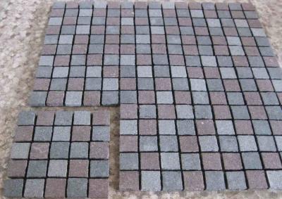 China Natural Driveway Paving Stones , Dark Grey Red Porphyry Outside Paving Stones for sale