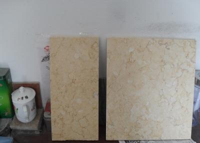 China Light Yellow Natural Marble Tile Gold Beige 10mm / 12mm Thickness for sale