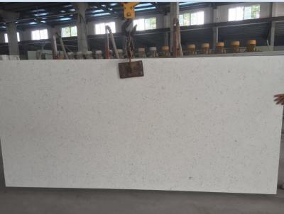 China Large White Mirror Quartz Floor Tiles , Solid White Quartz Countertops Slab for sale