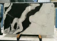 China Book Matched Marble Stone Floor Tiles , Smooth Black And White Marble Tile for sale