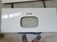 China Economical Quartz Bathroom Vanity Tops 93% Quartz Sand Percentage for sale