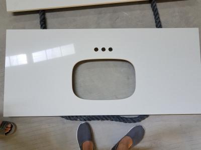 China Economical Quartz Bathroom Vanity Tops 93% Quartz Sand Percentage for sale