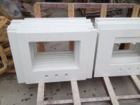 China Beige Solid Surface Vanity Tops For Bathrooms High Percentage Quartz for sale