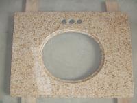 China Prefab Beige Bathroom Vanity Countertops 93% Quartz Sand Percentage for sale