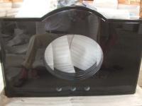 China Quartz Pure Black Vanity Top , Hotel Prefabricated Bathroom Vanity Tops for sale