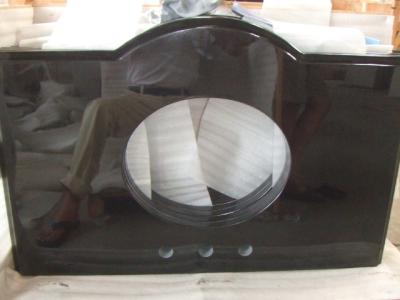 China Quartz Pure Black Vanity Top , Hotel Prefabricated Bathroom Vanity Tops for sale