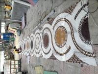 China Custom Stone Floor Medallions , Natural Stone Floor Tile Mosaic Medallions for sale