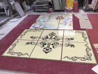 China Rectangle Marble Floor Medallions For House Decorative 2.6g / Cm3 Bulk Density for sale