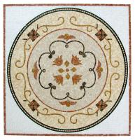 China Solid Surface Marble Medallion Floor Tile , Decorative Custom Floor Medallions for sale