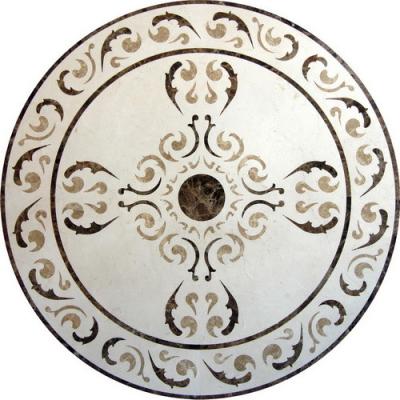 China Round Mosaic Marble Floor Medallions Polished Solid Surface Sgs Standard for sale