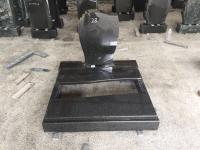 China Unique Upright Granite Headstones , European Style Black Headstones For Graves for sale