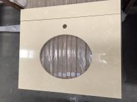 China Hotel Renovation Quartz Bathroom Vanity Tops 93% Up Natural Quartz Sand for sale