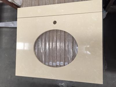 China Hotel Renovation Quartz Bathroom Vanity Tops 93% Up Natural Quartz Sand for sale
