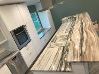 China Residential kitchen remodelling Customized engineering Quartz Stone Countertops for sale