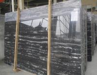 China Portoro Black Marble Slab , Solid Surface Marble Sheets For Walls / Floor for sale