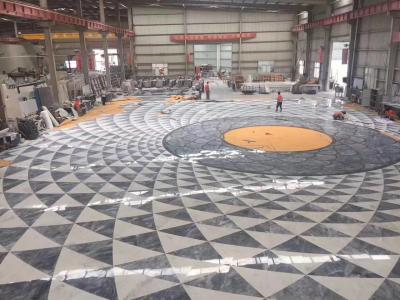 China Decorative Marble Floor Medallions Border Designs Customized Shape for sale