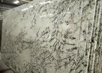China Blue Cream White Granite Slabs , Prefabricated Smooth Stone Slab Countertop for sale