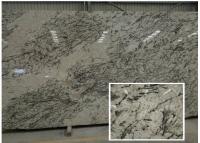 China Blue Cream White Granite Slabs , Prefabricated Smooth Stone Slab Countertop for sale