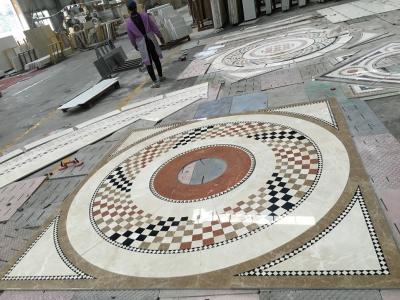 China Commercial Mosaic Floor Medallions , Modern Design Waterjet Floor Medallions for sale