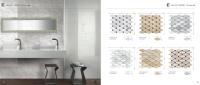 China Herringbone Marble Mosaic Tile Grey White Color With Wooden Grain for sale