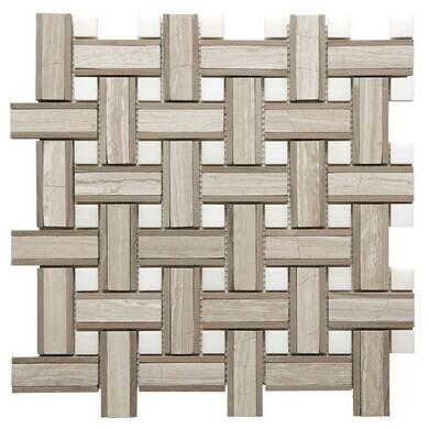 China Onyx White Chevron Mosaic Tile , 7 / 8mm Thick Bathroom Stone Mosaic Tile for sale