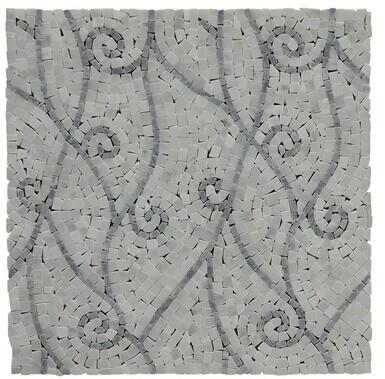 China Fashional Water Jet Marble Mosaic Tile 7 Mm / 8mm Thickness Optional for sale