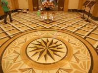 China Beige Foyer Marble Floor Medallions For Outdoor / Indoor Decorative for sale