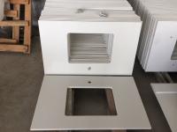 China Durable Prefabricated Vanity Countertops , Absolute White Natural Quartz Vanity Top for sale