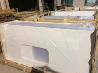 China Smooth Quartz Bathroom Vanity Tops 0.75