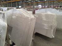 China Single Sink Quartz Stone Countertops , Flat / Eased Edge Prefab Quartz Vanity Tops for sale