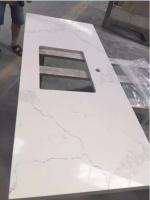 China QS 5131 Standard White Quartz Bathroom Countertops Concrete White Color for sale