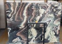 China Decorative Natural Stone Slabs Fantaxy Landscaple Pattern Above 85 Gloss for sale