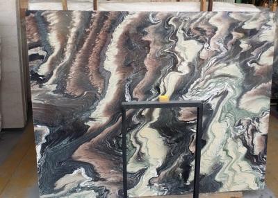China Decorative Natural Stone Slabs Fantaxy Landscaple Pattern Above 85 Gloss for sale