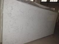 China Cararra White Artificial Quartz Slabs , 93% Natural Quartz Stone For Kitchen for sale