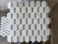 China Artificial Hexagon White Carrara Marble Tiles , Hotel White Carrara Hexagon Tile for sale