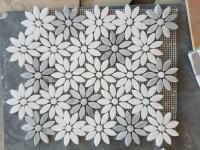 China Artificial Hexagon White Carrara Marble Tiles , Hotel White Carrara Hexagon Tile for sale