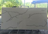 China Calacatta Nuvo Gold Quartz Bathroom Vanity Tops With Hard Solid Surface for sale