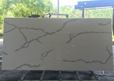 China Calacatta Nuvo Gold Quartz Bathroom Vanity Tops With Hard Solid Surface for sale
