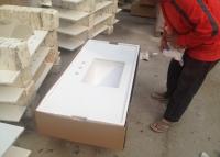 China High Density Quartz Bathroom Sink Tops Pure Pearl White Crystal Color for sale