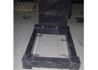 China Blue Polished Graveside Monuments Headstones Unique Personalized Design for sale