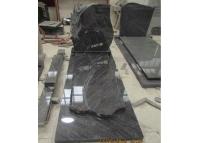 China Blue Polished Graveside Monuments Headstones Unique Personalized Design for sale