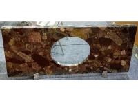 China Mosaic Bathroom Vanity Countertops Commercial Grade Polished / Honed Surface for sale