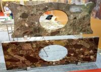 China Mosaic Bathroom Vanity Countertops Commercial Grade Polished / Honed Surface for sale