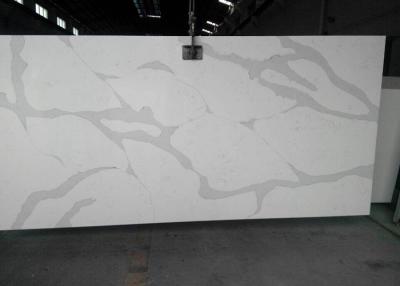 China Marble Veins Quartz Slab For Kitchen , Honed / Polished Stone Slab Countertop for sale