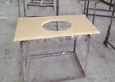 China Sunny Gold Marble Sink Top , Kitchen Wash Basin Marble Vanity Countertops for sale
