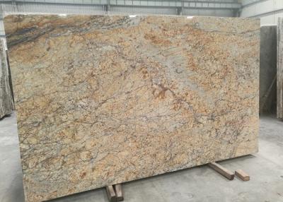 China Golden Yellow Stone Granite Slabs , 2.72g / Cm³ Density Large Stone Slabs for sale