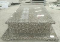 China Brown Granite Memorial Headstones European Style Customized Size / Surface for sale