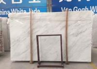 China Beveled Edge Marble White Floor Tiles , 15 - 30mm Thickness Polished Marble Tile for sale