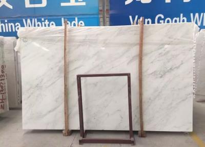 China Beveled Edge Marble White Floor Tiles , 15 - 30mm Thickness Polished Marble Tile for sale