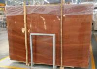 China Wooden Grain Red Natural Stone Slabs Panel Custom Size 2.69g / Cm³ Density for sale